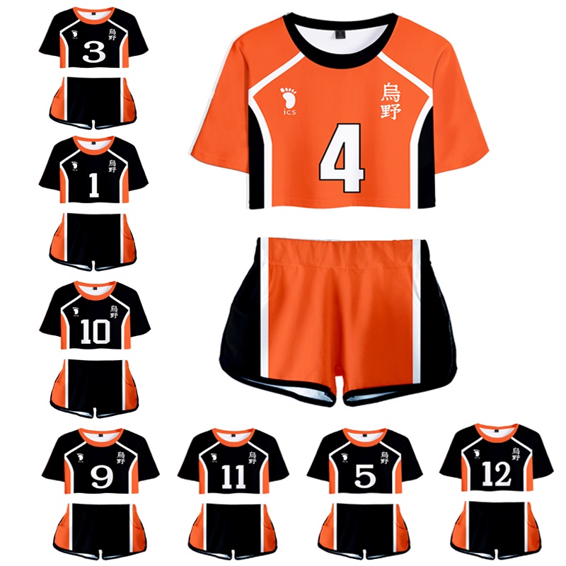 2022 new volleyball shorts Anime Haikyuu Cosplay Shirt Shorts Nishinoya ...