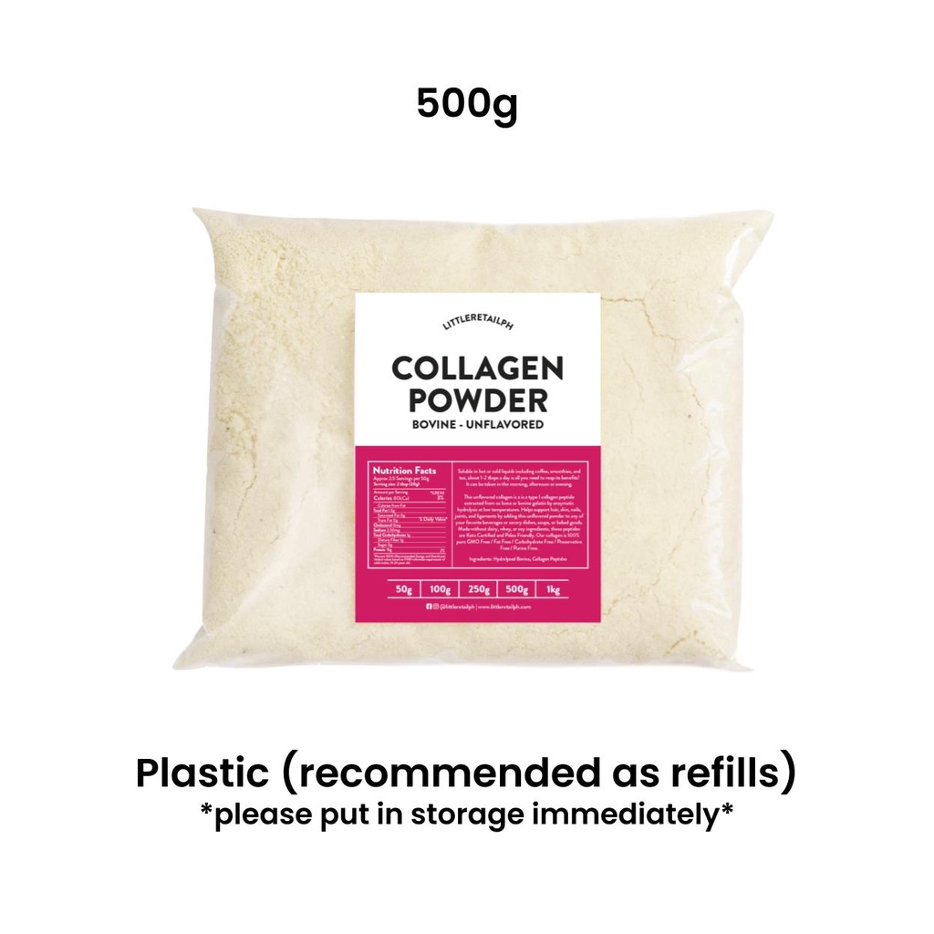Collagen Powder - Bovine, Unflavored - 500g and 1kg Keto / Low Carb ...