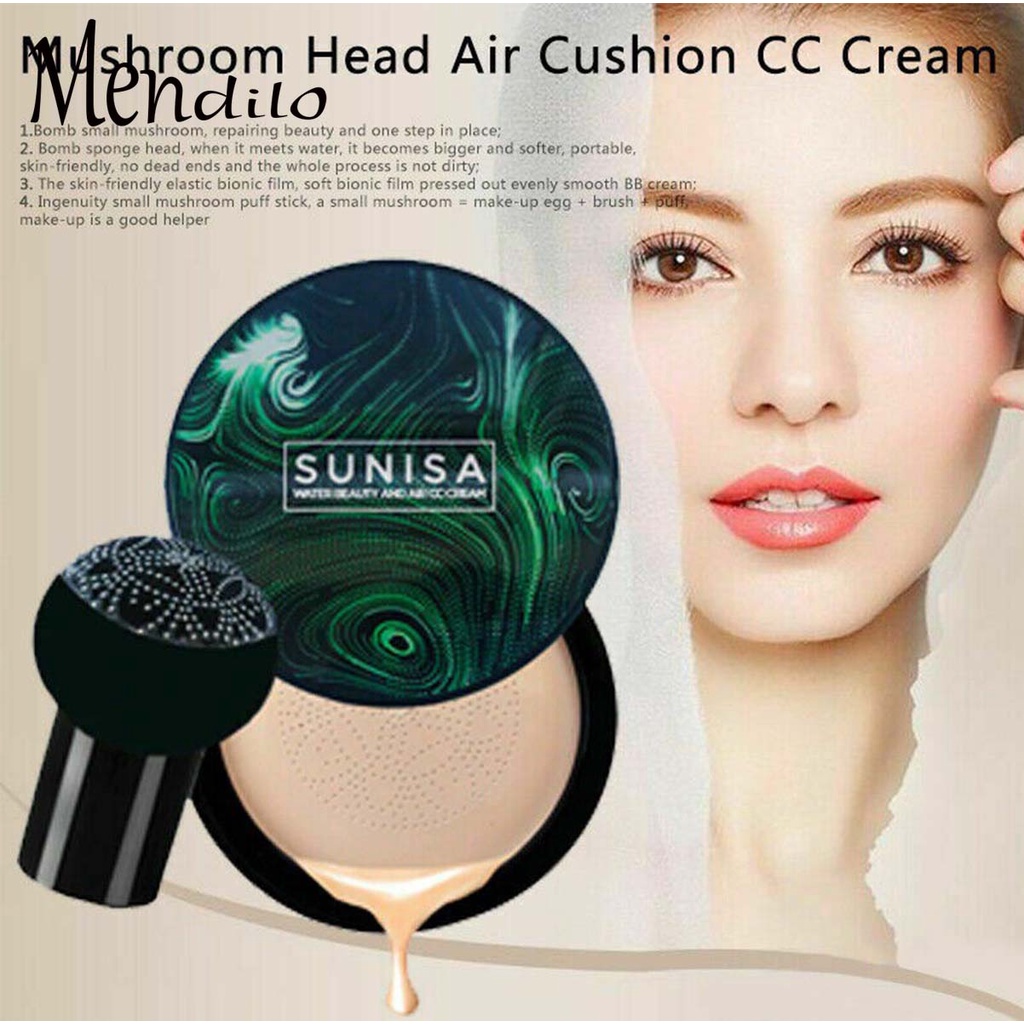 SUNISA Foundation Mushroom Head Air Cushion Waterproof BB Cream Frost Concealer Oil Control Face ...