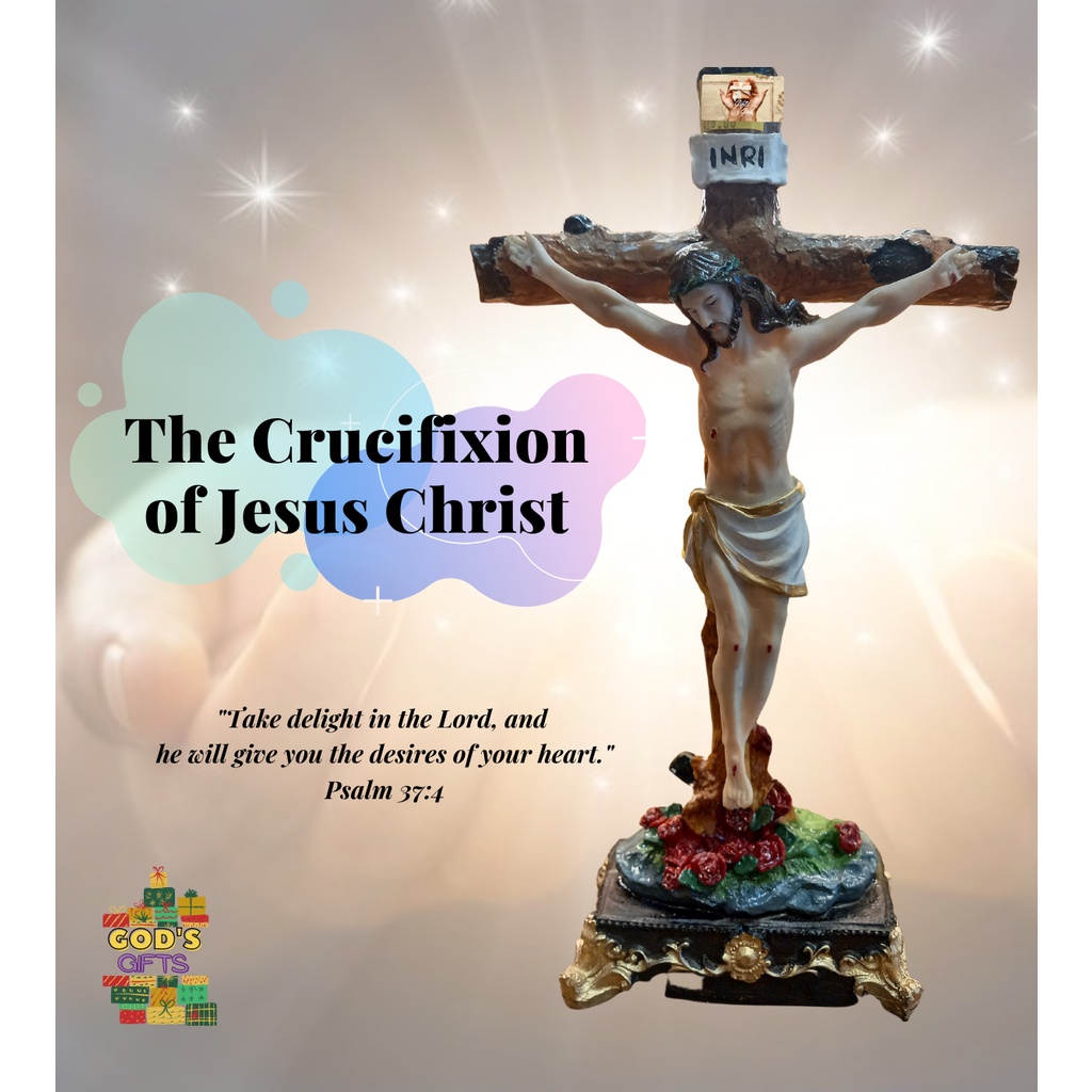 Standing Crucifixion of Jesus Statue [Pagpako sa Krus] (12in.) - God's ...
