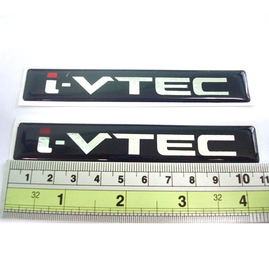 Per 2 Pcs Resin Sticker i-VTEC 11 x 1.8 cm. 1 Mm Thick HONDA Iv Tech ...