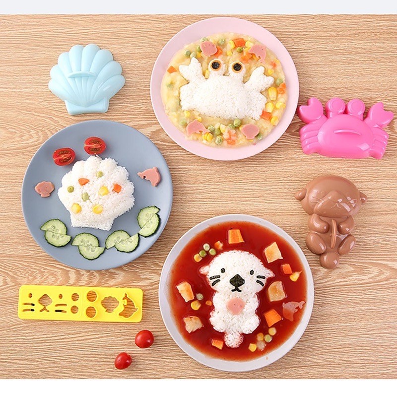 5-pc Set Bento Rice Mold Molder Sea Creatures | Shopee Philippines