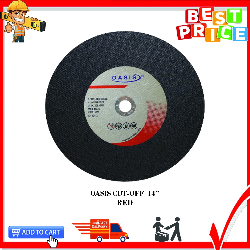 OASIS Cut Off Disc 14" per Box 180/pc(5pcs) | Shopee Philippines