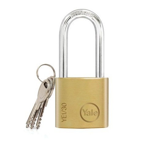 Yale Essential Long Shackle Solid Brass Padlock 30mm | Shopee Philippines