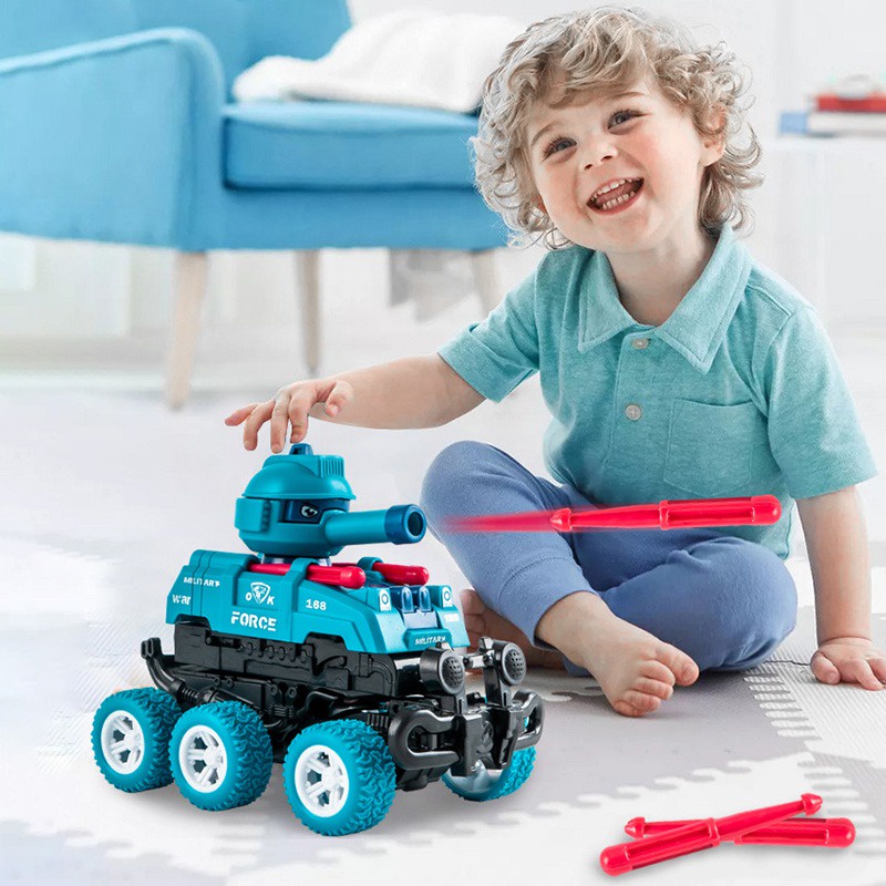 Kids Toys Tank Model Bullet-launching Tank Car Interesting Inertia ...