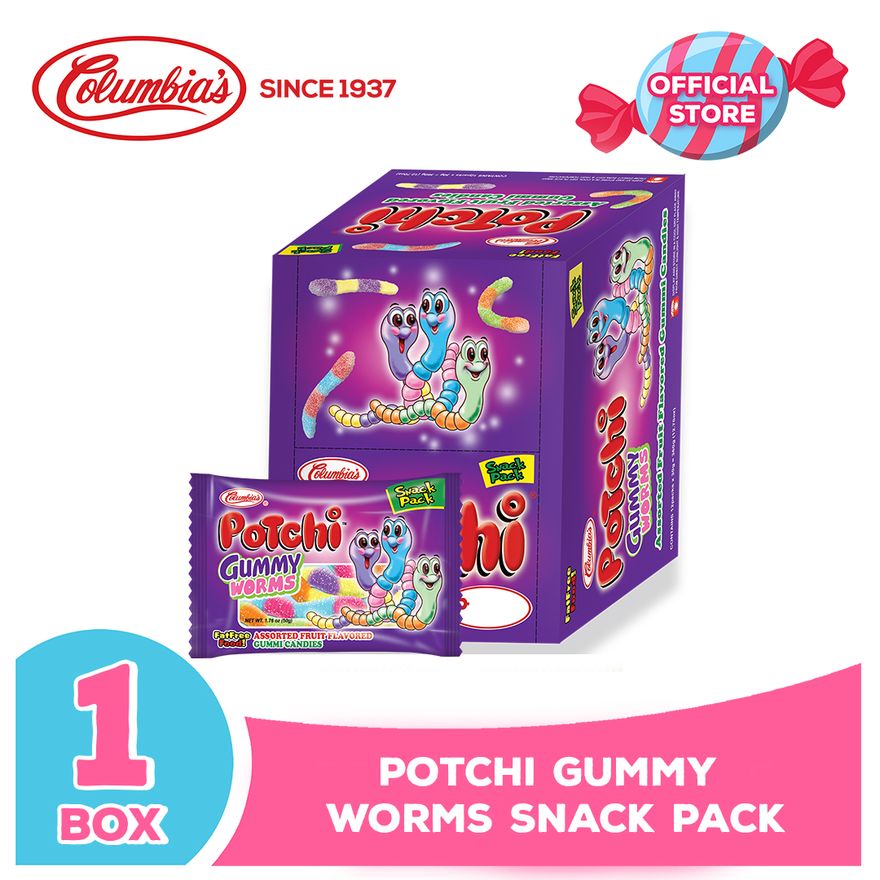Columbia Candies: Potchi Gummy Worms Snack Pack | Shopee Philippines
