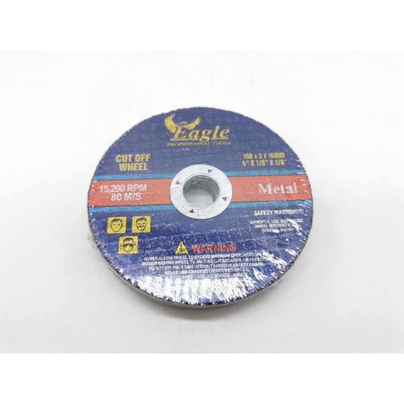 4" CUTTING DISC CUT OFF WHELL 100X3X16 MM BY EAGLE TOOLS 5 PCS | Shopee ...
