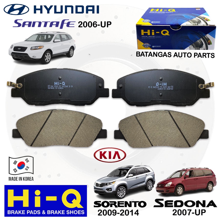 FRONT BRAKE PAD Hyundai Sante Fe 2006- / Kia Sorento 2009-2014 / Kia ...