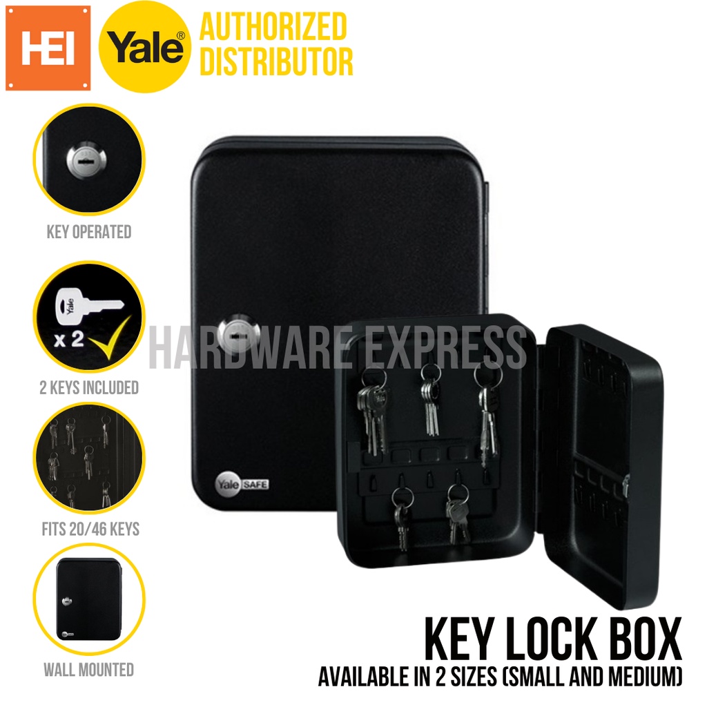 YALE Key Lock Box Key Organizer (Key Operated) - Small or Medium ...