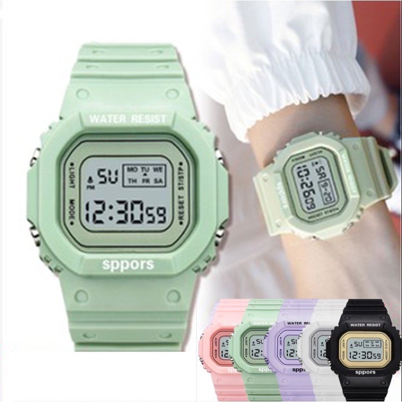 GEDI DW5600 Korean Cute Candy Color Unisex Watch jewelry relo Outdoor ...