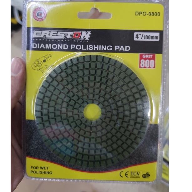 Creston Diamond Polishing Pad 4" Grit 50 - 1500 (For Wet Polishing ...
