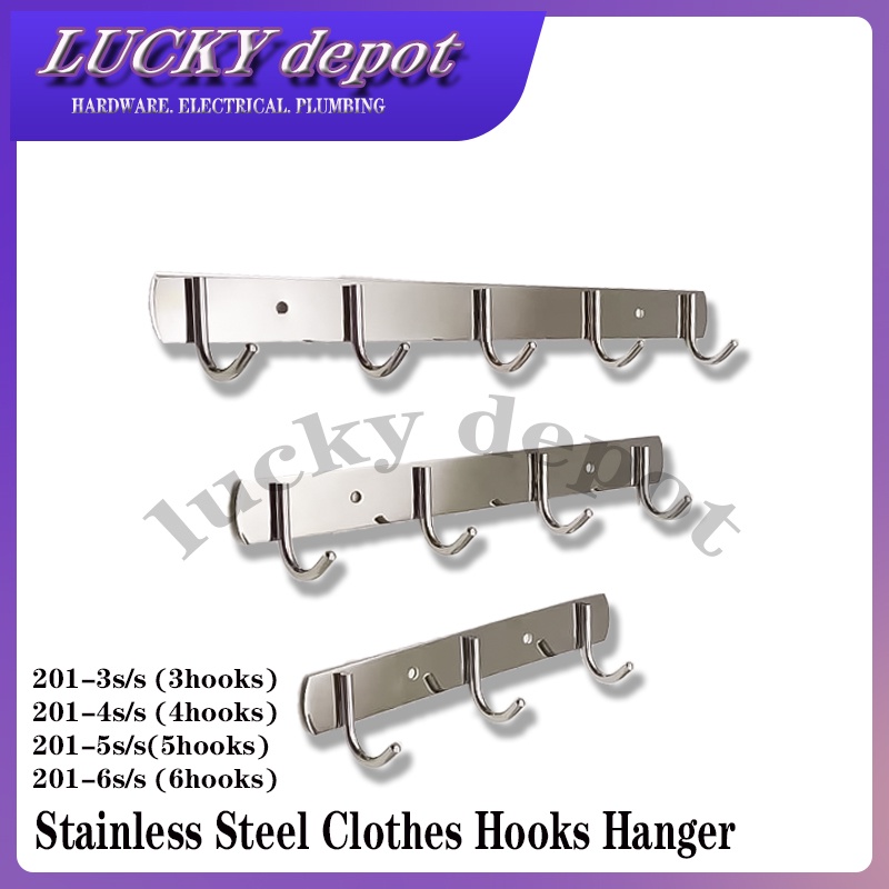 STAINLESS STEEL CLOTHES HOOKS HANGER (201-3S/S, 4S/S, 5S/S, 6S/S HOOKS ...