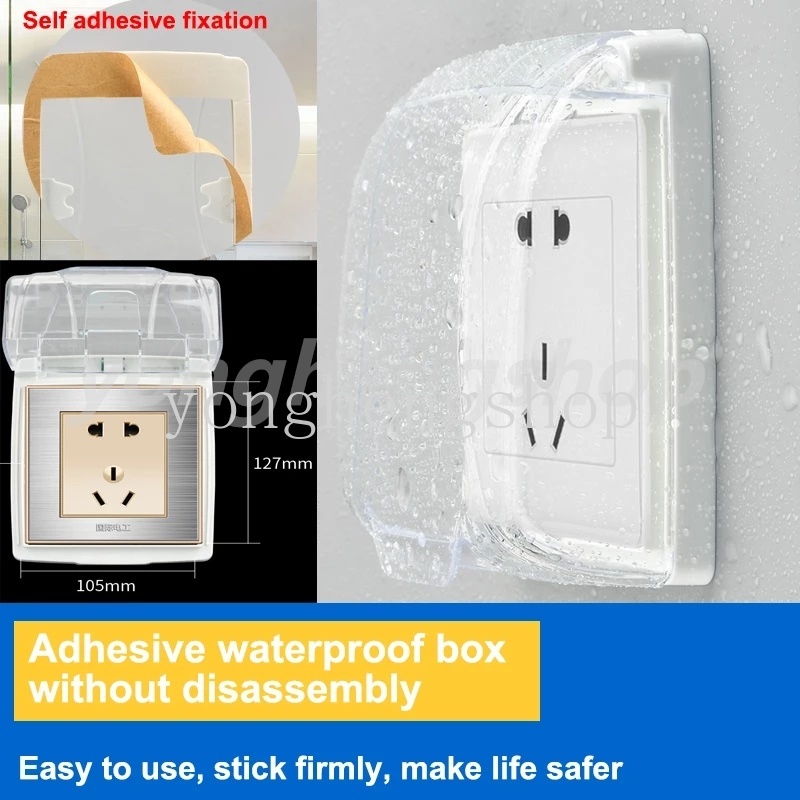 Universal 86 Type Wall Socket Waterproof Box Transparent Plate Switch ...