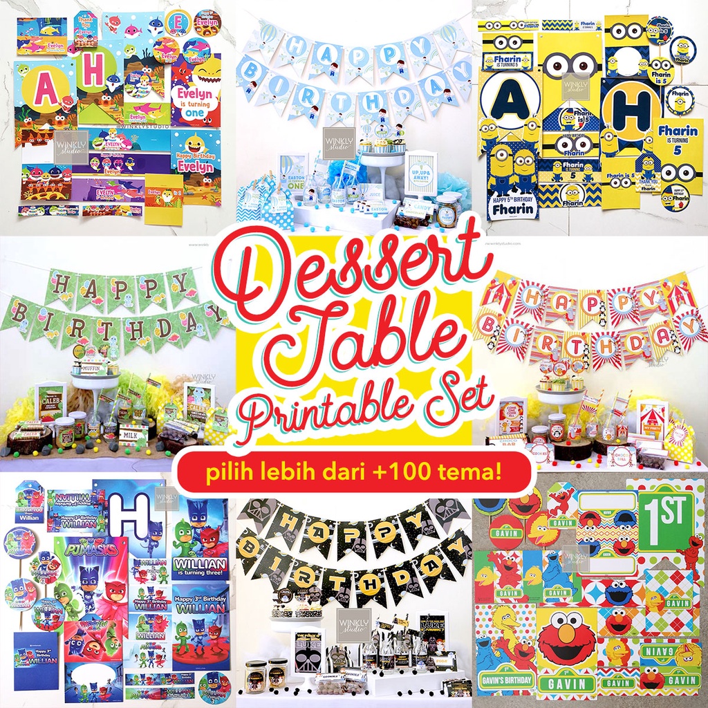 BOY Birthday Dessert Table Printable / Sweet Corner Party Printable ...