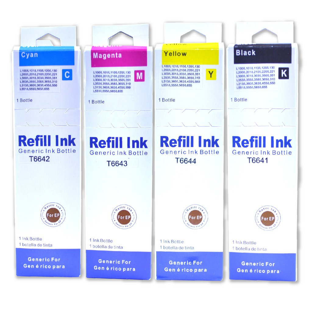 Premium T664 664 Ink Refill Ink for Epson L Series L120 L130 L3110 L360 ...