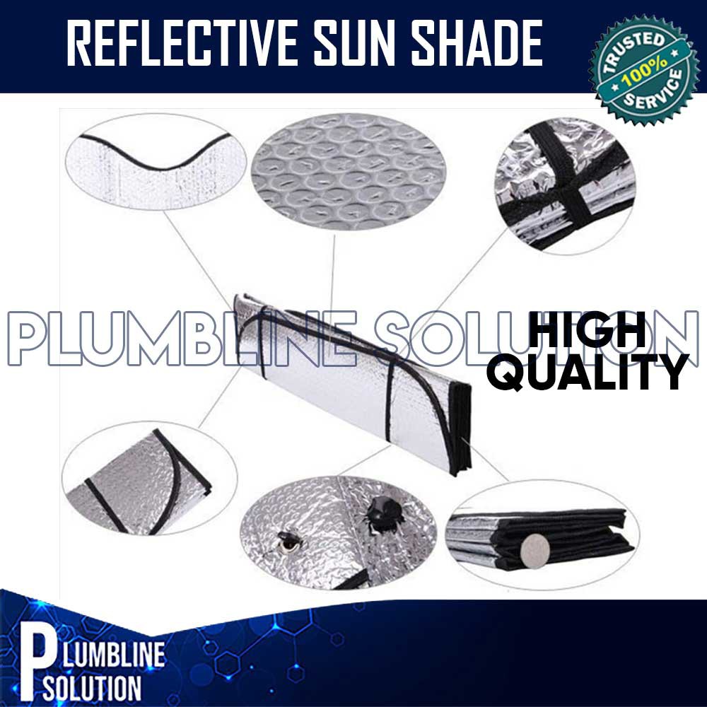 Car Reflective Sun Shade Window Sun Protection Windshield Cover 138cm X ...