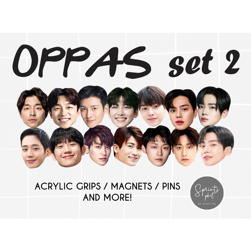 KDRAMA KOREAN OPPA ARTISTS SET ACRYLIC PHONE GRIP GRIPTOCK MAGNET SHOE ...