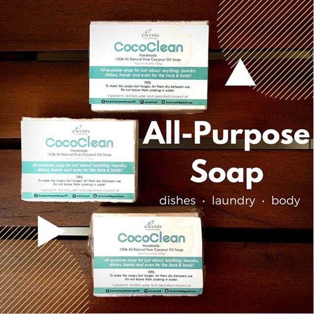 Escents Cococlean Natural Bar Soap (laundry,dishes and body soap ...