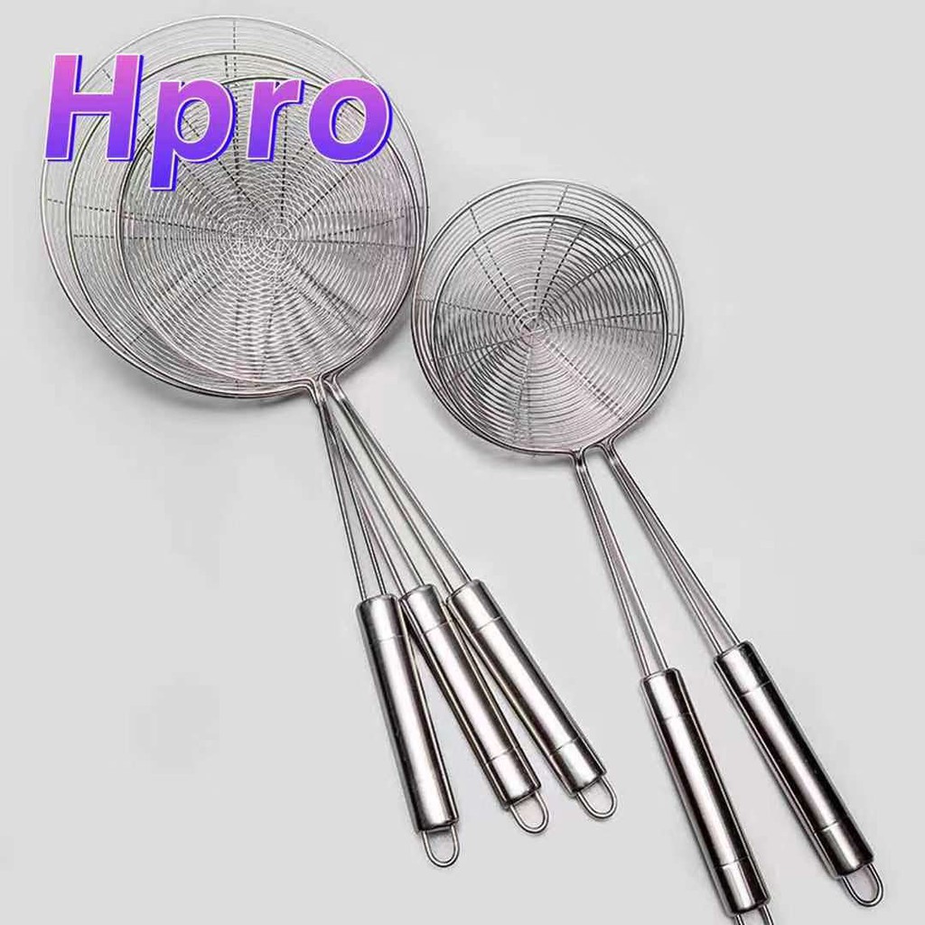 Hpro Big Stainless Steel Strainer With stainless Handle 16cm kitchen ...