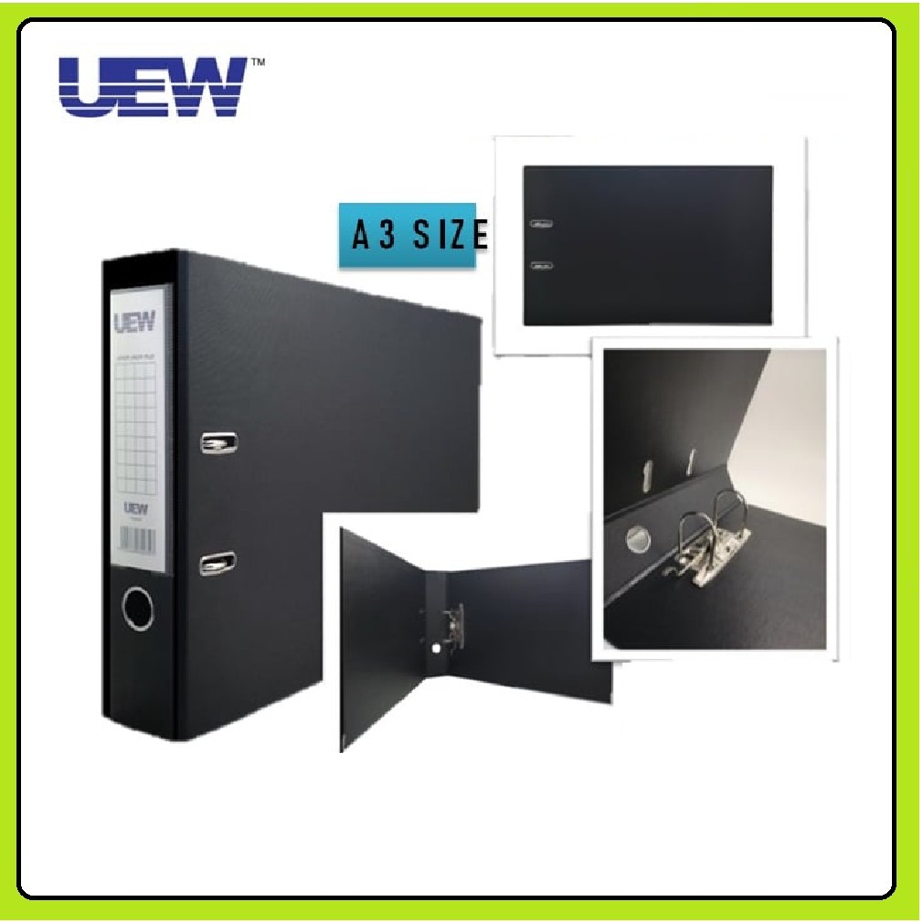 Lever Arch File 3' UEW H205 A3 Black | Shopee Philippines