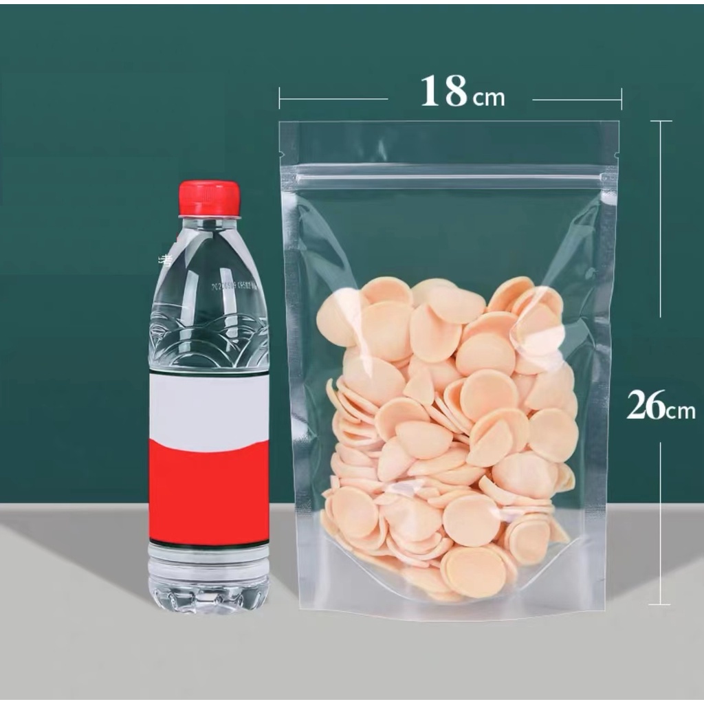 50pcs/100pcs Full Clear Stand Up Pouch Packaging Bag Resealable Pouch Resealable Plastic #COD ...