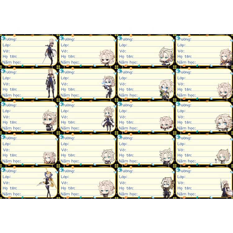 Albedo genshin impact notebook label M0399 | Shopee Philippines