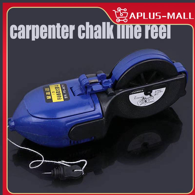 30M Carpenter Chalk Line Reel Manual Woodworking Construction Tool ...