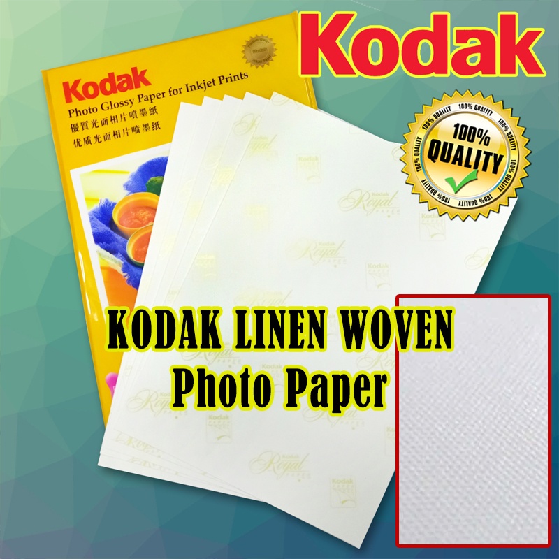 KODAK LINEN WOVEN (Matte) Photo Paper A4 Size 20 Sheets 260gsm *CHOOSE ...
