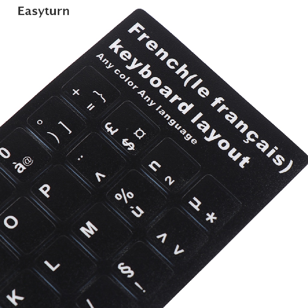 Easyturn Waterproof Laptop Keyboard Stickers Spanish/French Korean/Thai ...