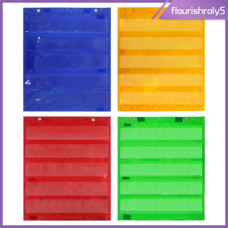 Pocket Chart Double-Sided Hanging Schedule Pocket Chart Blue | Shopee ...