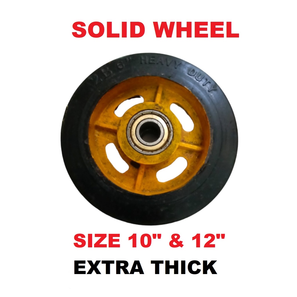 HAND TRUCK PUSH CART KARATILYA RUBBER WHEEL 10 & 12" HAND TRUCK WHEEL ...