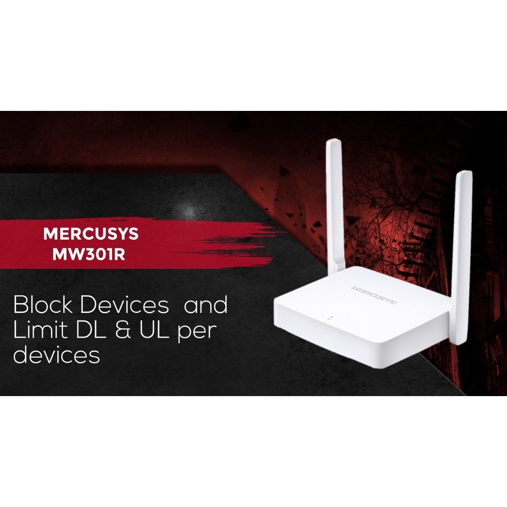 (Powered by TP-Link) Mercusys MW301R 300Mbps Wireless N Router Wifi ...