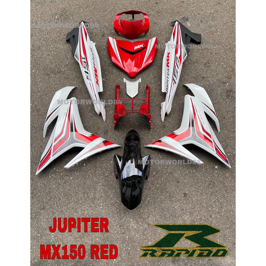 COVER SET RAPIDO YAMAHA Y15ZR V2 V1 YSUKU Y15 JUPITER MX-150 MX150 RED ...