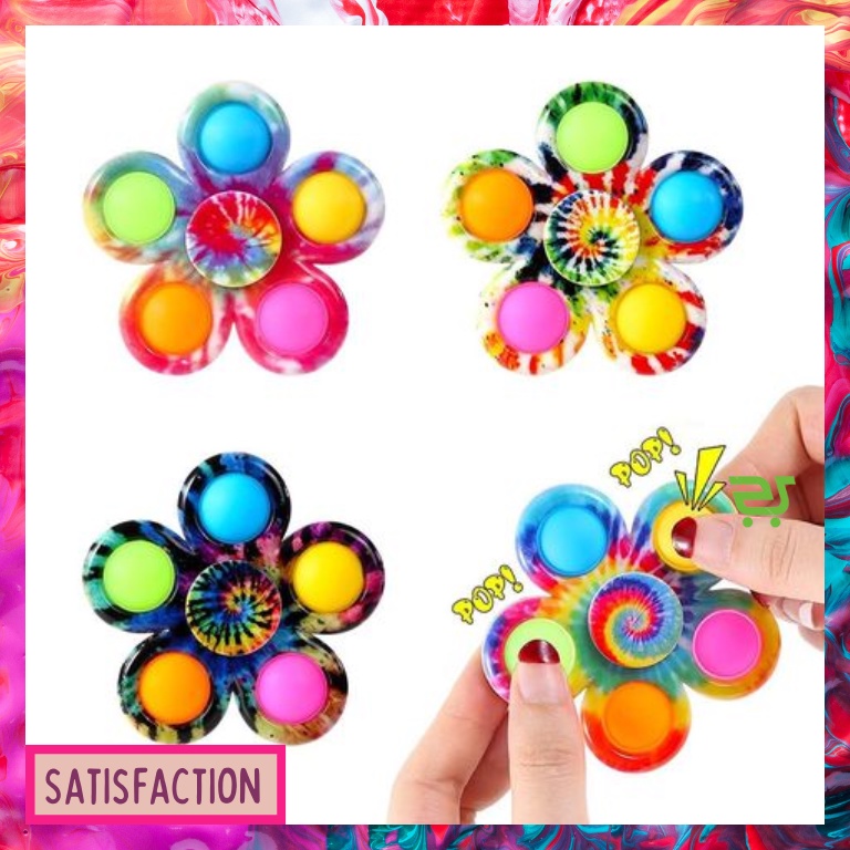 STSF 3/5 Fingers Pop it Fidget Spinner Dimple Toys for Kids Simple ...