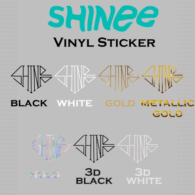 kraftitaph Shinee Logo Vinyl Stickers | Kpop Shawol | Waterproof ...
