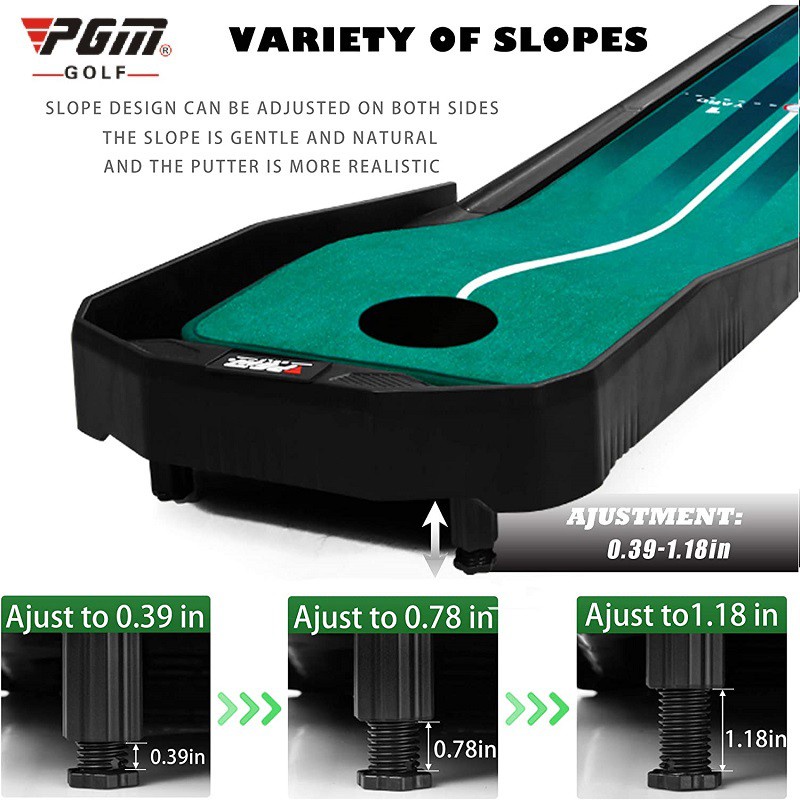 PGM putter trainer 3m golf practice putting mat with auto ball return track and baffle | Shopee ...