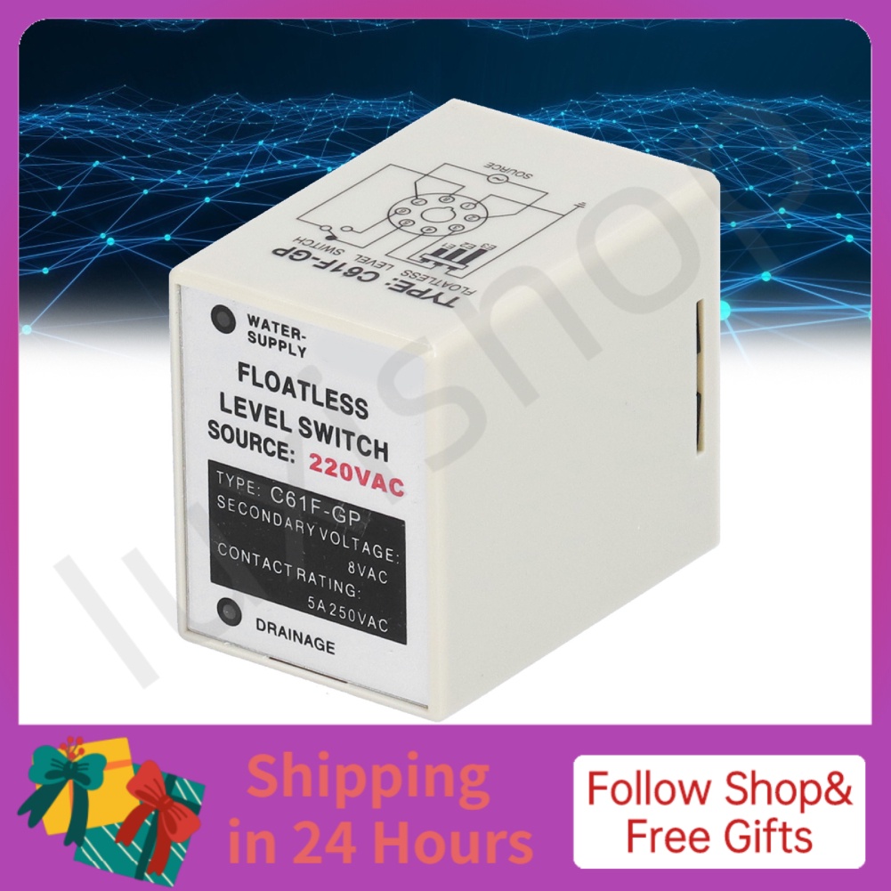 [Ready Stock] BERM Floatless Level Relay Liquid Switch Controller Electrical Equipment C61F‑GP ...