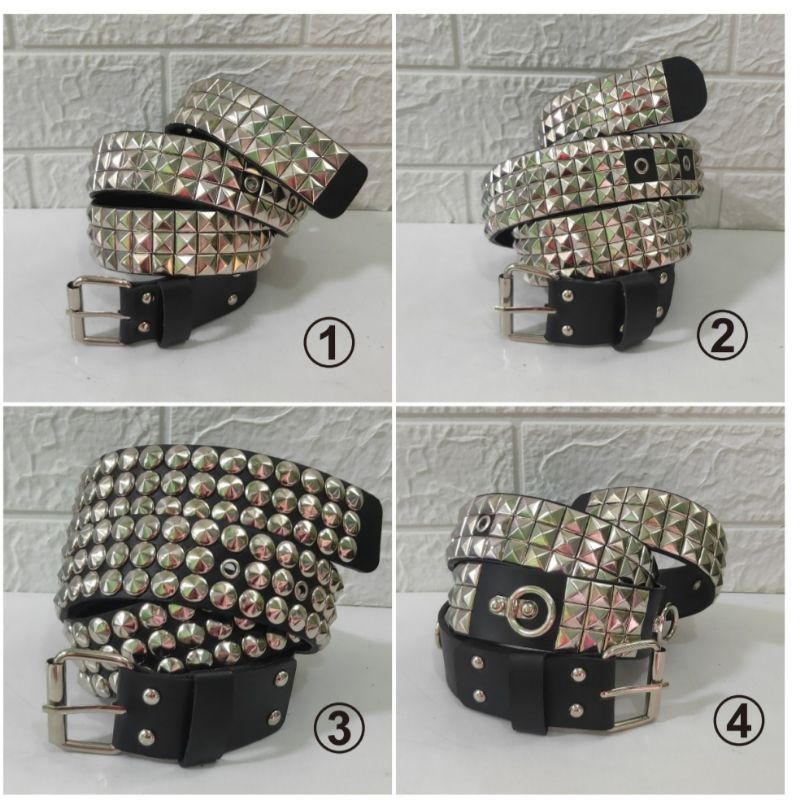 Punk SPIKE PYRAMID BUCKLE / BELT | Shopee Philippines