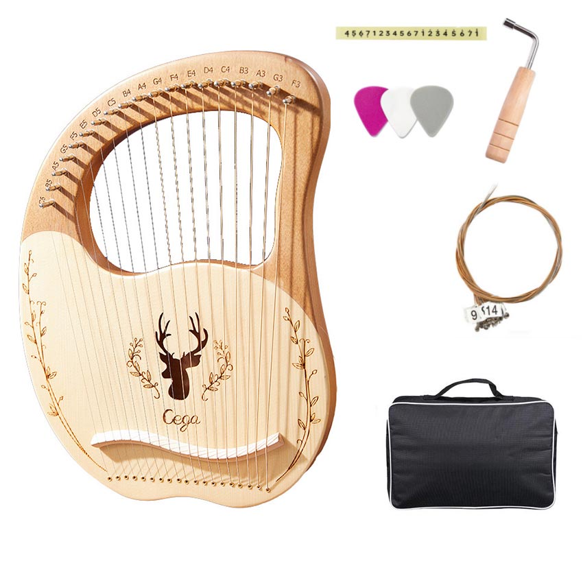 lyre 19-string harp lyre small portable musical instrument Easy To ...