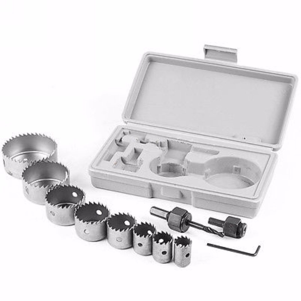 11x 19-64mm Hole Saw Cutting Drill Bit Set Kit Wood Metal Circular ...