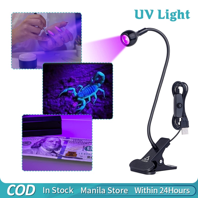 LED Ultraviolet Lights USB UV Desk Lamp Ultraviolet Glue Curing Lamp Money Detect Light | Shopee ...