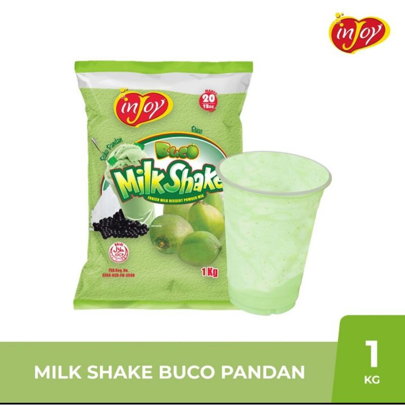 INJOY BUCO PANDAN INSTANT MILK SHAKE POWDER 1 KG for Milk Shake,Ice Candy,Polvoron,Beverages ...