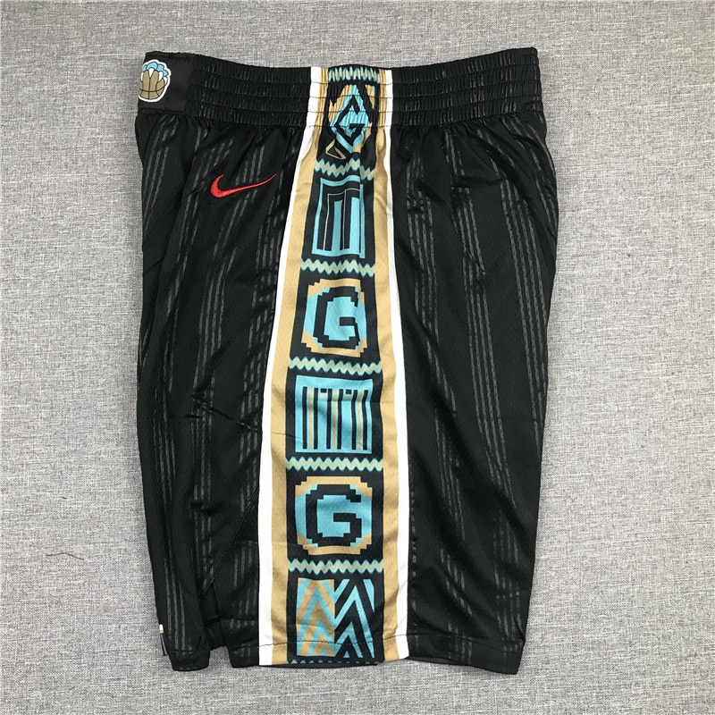 Retro Embroidered Basketball Shorts NBA Memphis Grizzlies FULL ...