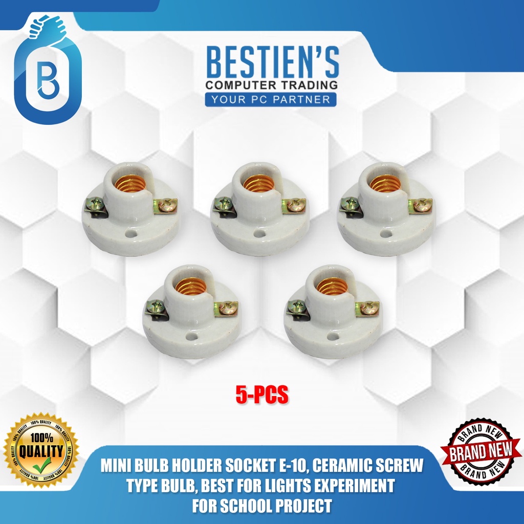 MINI BULB HOLDER SOCKET E-10, CERAMIC SCREW TYPE BULB, BEST FOR LIGHTS ...