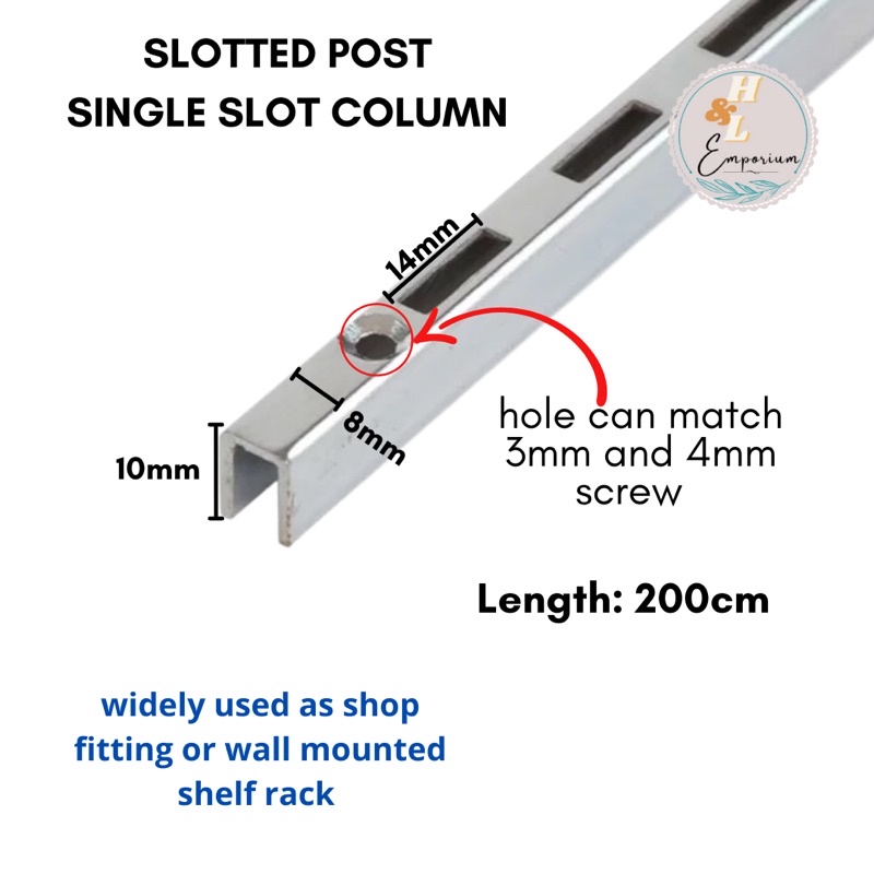 2pcs Slotted Post Single Slot 200cm/2meters | Shopee Philippines
