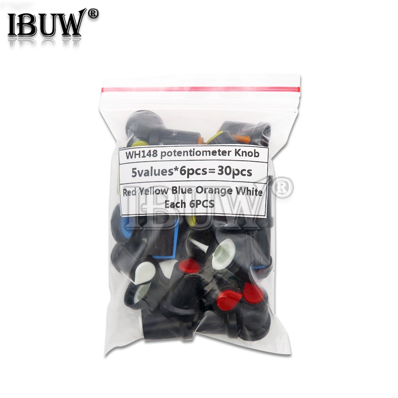 30PCS/lot potentiometer knobs 15X17mm 6mm WH148 potentiometer B10K ...
