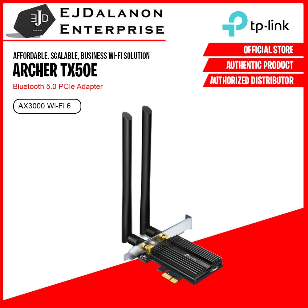TP-Link Archer Tx50E Ax3000 Wi-Fi 6 Bluetooth 5.0 Pcie Adapter Wireless ...