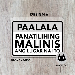 Paalala Panatilihing Malinis ang Lugar na Ito Sign | Laminated Signage ...