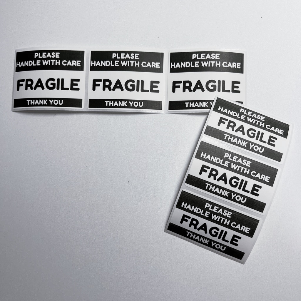 FRAGILE Customized Thermal Packaging Sticker Label (50 and 100 pcs ...