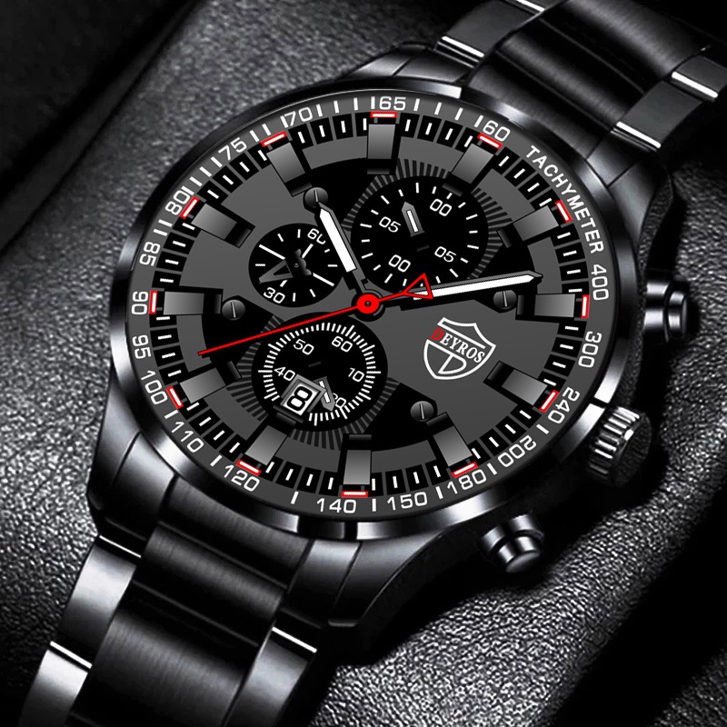 Full Steel Men's Military Sport Waterproof Watch Quartz Business Men ...